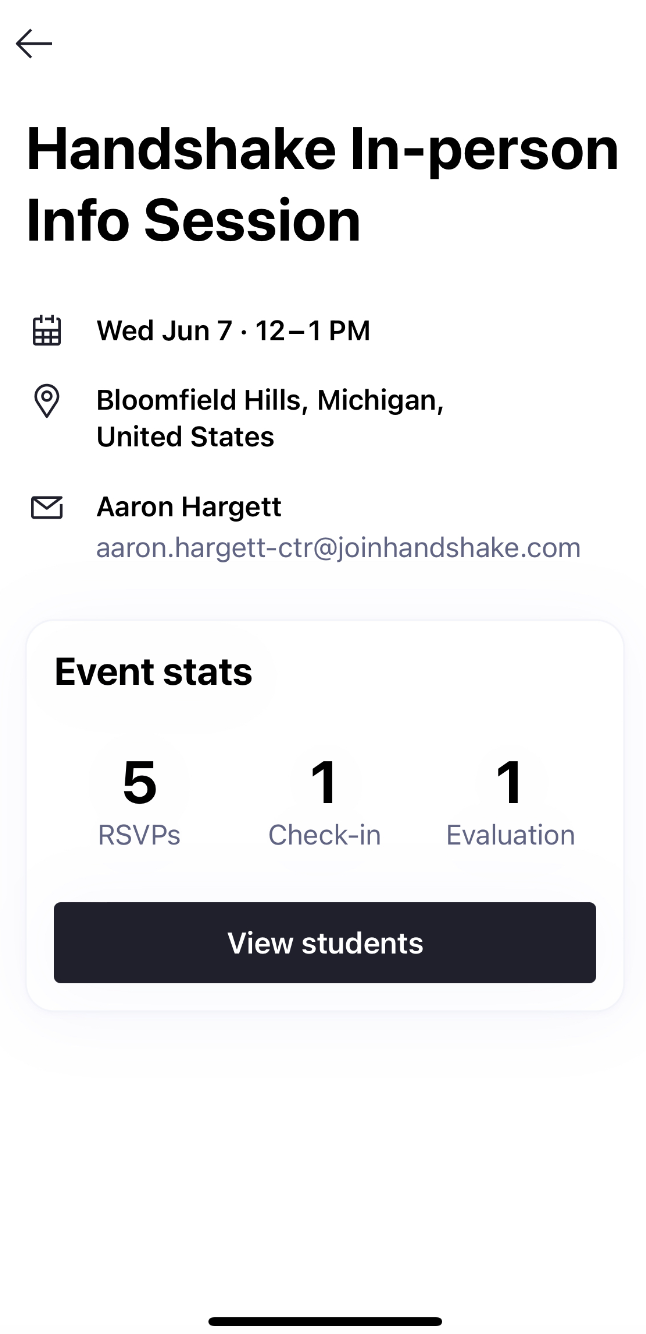 Handshake Events App for Employers – Handshake Help Center