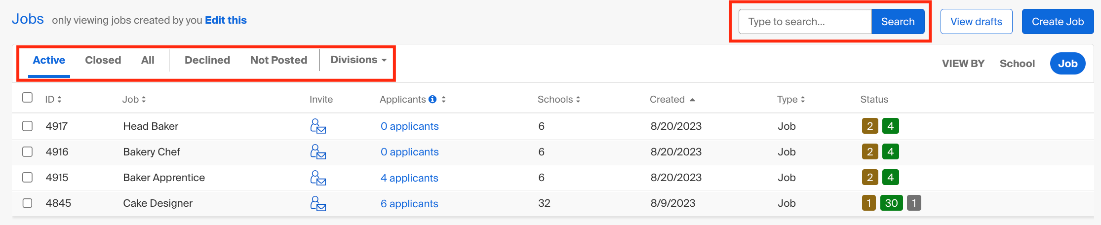 Navigating the Jobs Page – Handshake Help Center
