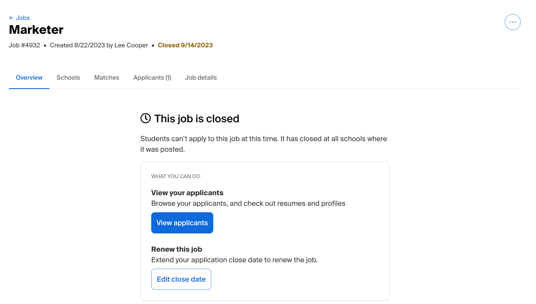 Updating Job Posting Closing Dates – Handshake Help Center