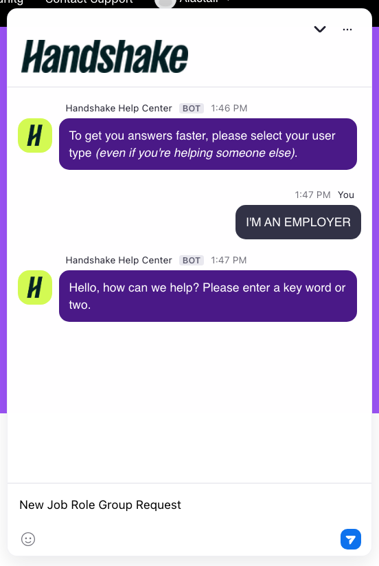 How to Request to Add a New Job Role Group – Handshake Help Centre