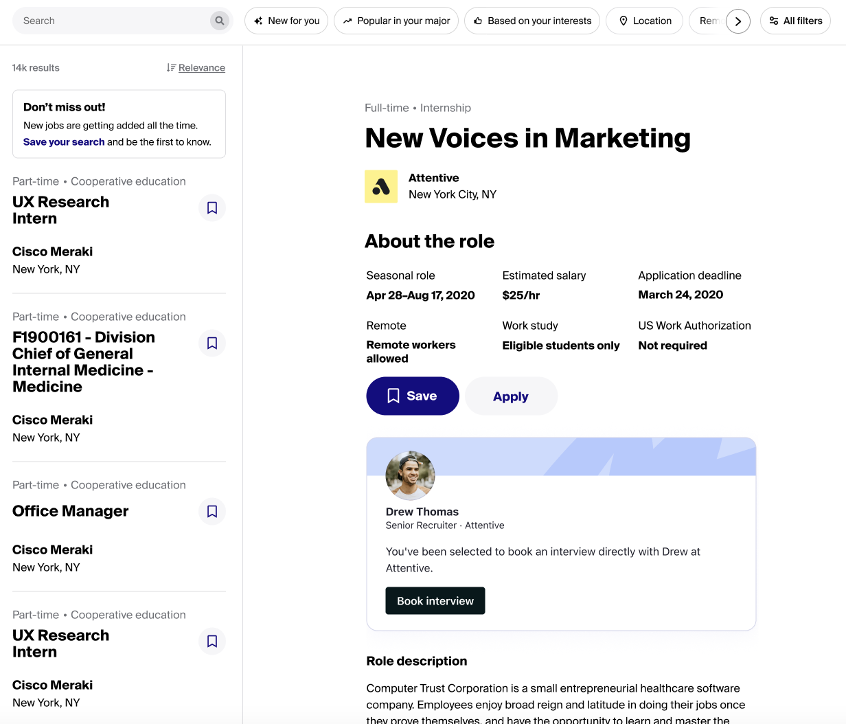 Apply for a Job in Handshake – Handshake Help Center