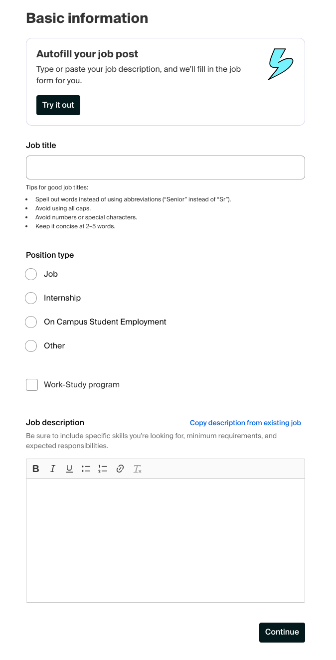 How to Post a Job – Handshake Help Center