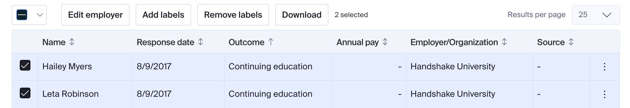 The FDS Responses tab – Handshake Help Center