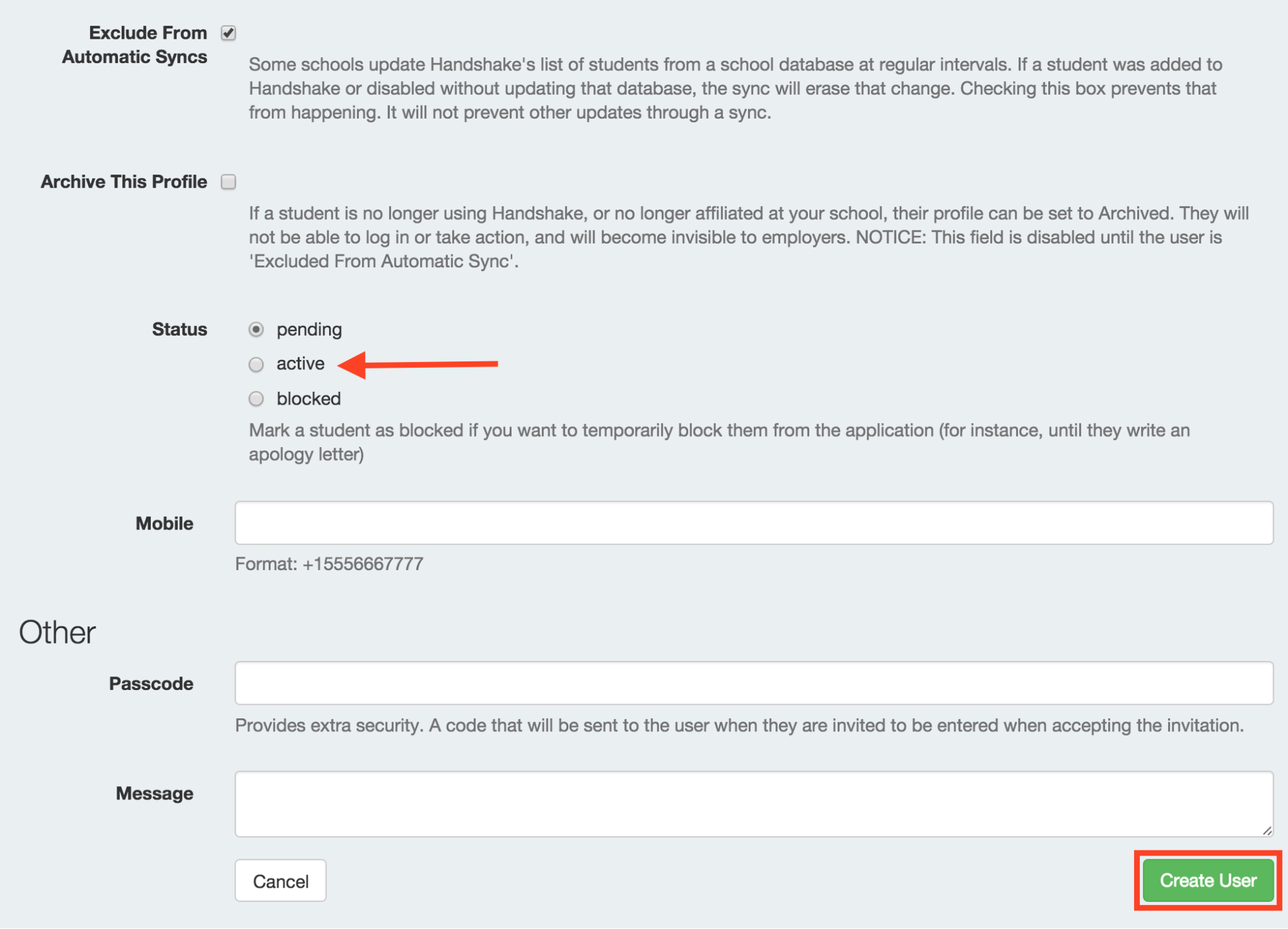 Create a Student Account Associated with Your Career Services Account ...