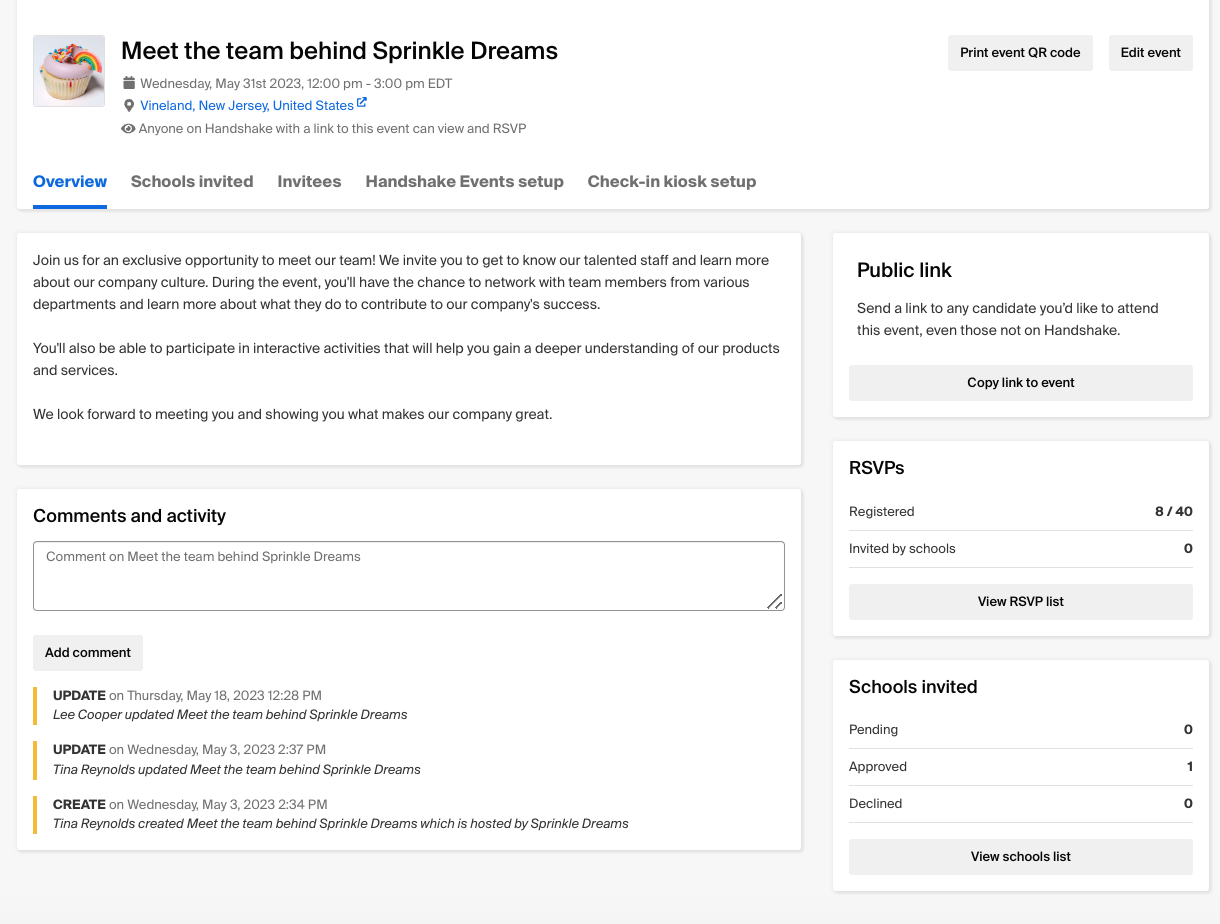How to Create an Event – Handshake Help Center