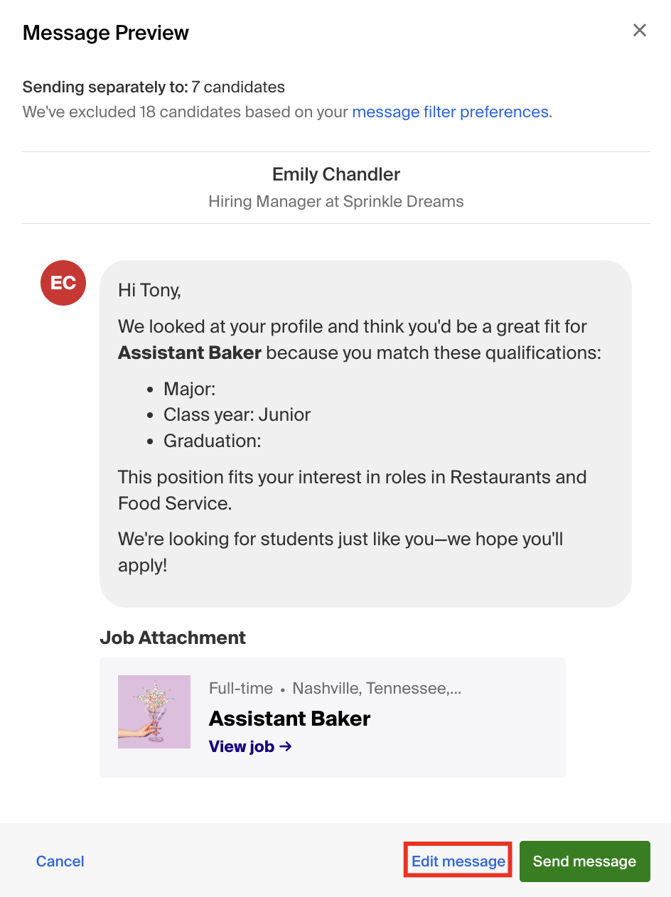 Invite Students to Apply to a Job Posting – Handshake Help Center