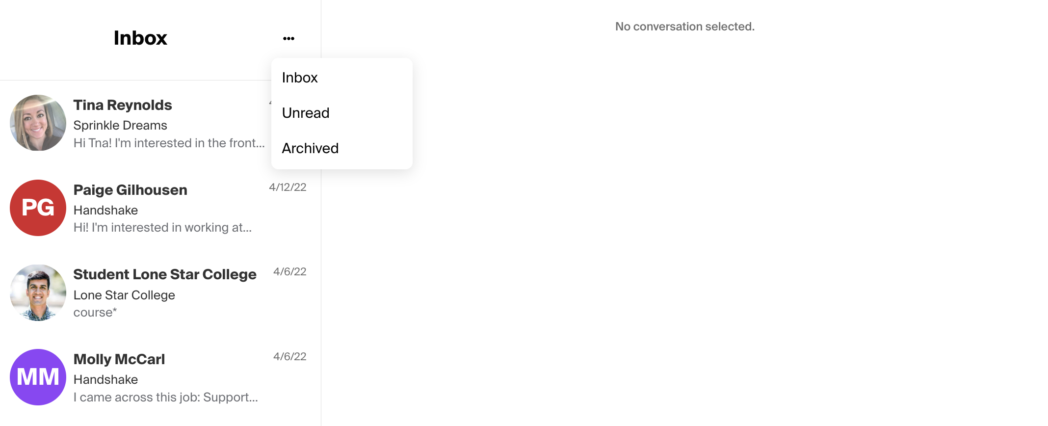 How to Use Messages in Handshake – Handshake Help Center