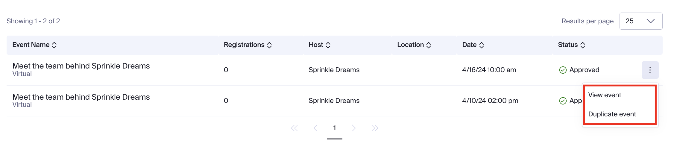Navigating the Events Page – Handshake Help Center