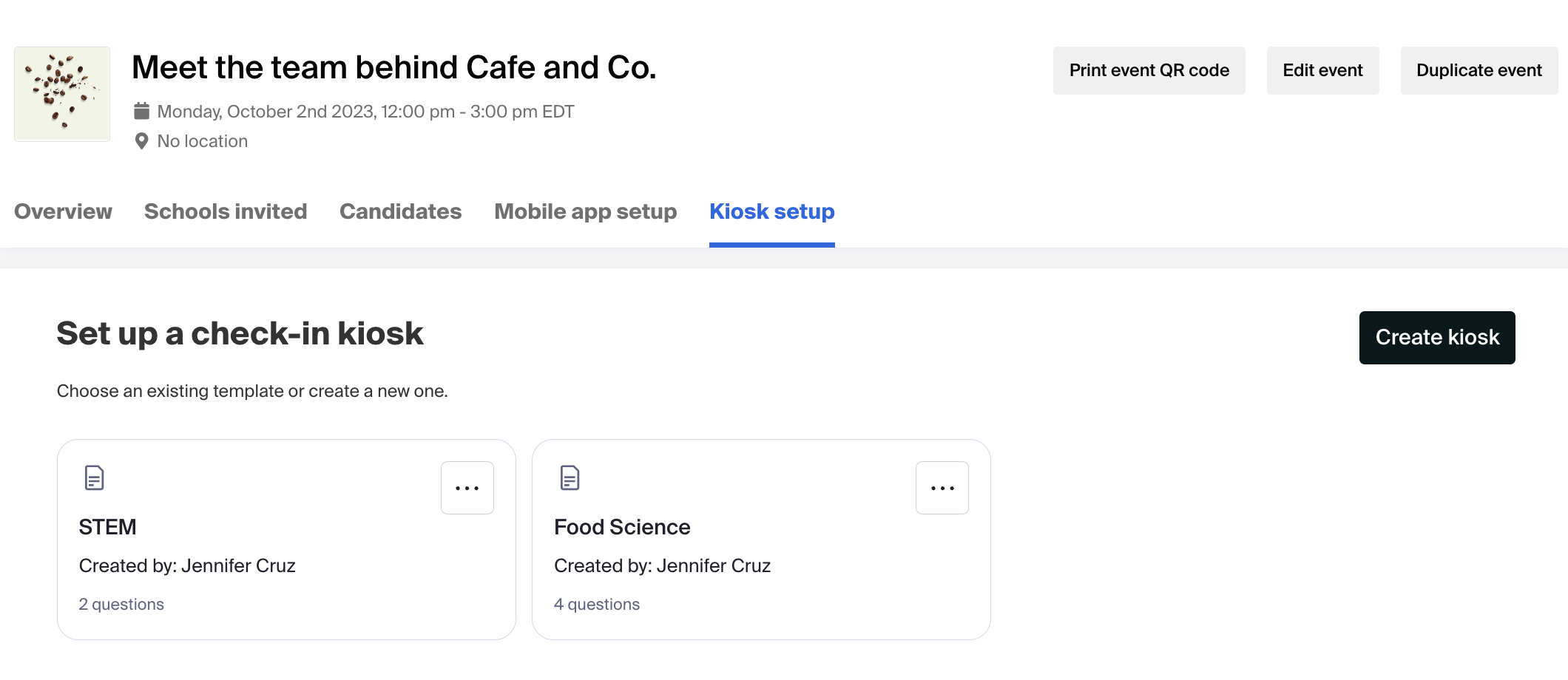 Managing Check-in Kiosk Templates – Handshake Help Center