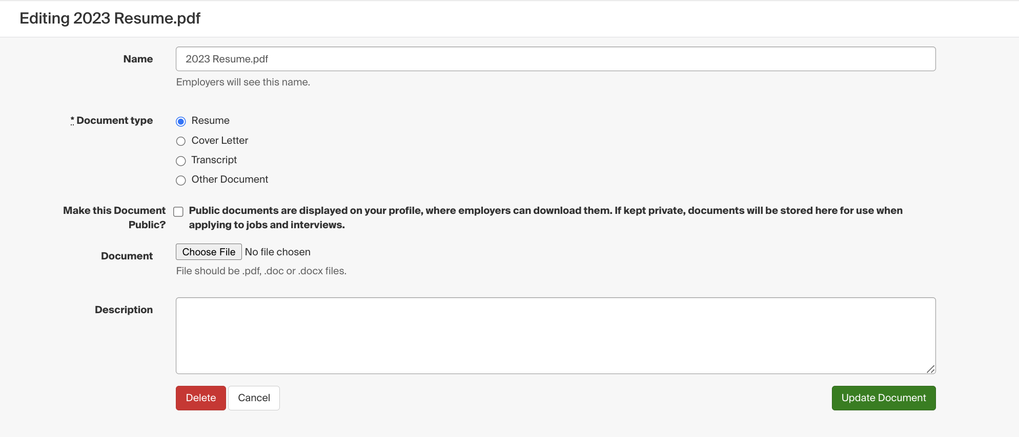 How to Edit or Delete a Document – Handshake Help Center