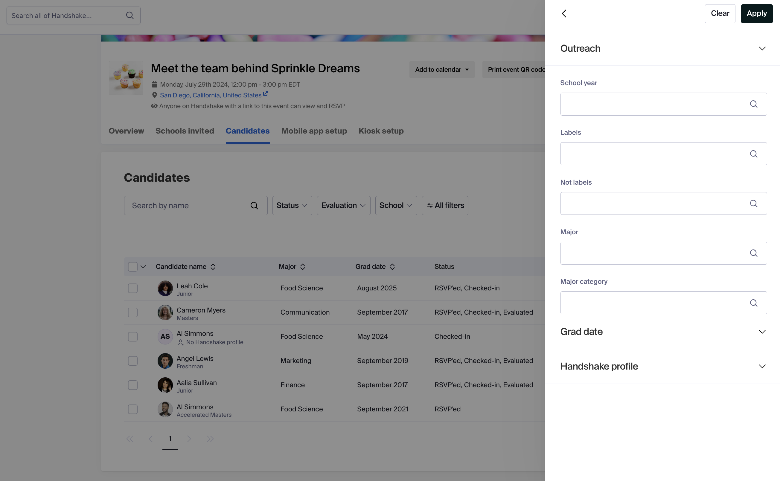Accessing Event And Fair Rsvps Handshake Help Center 9203