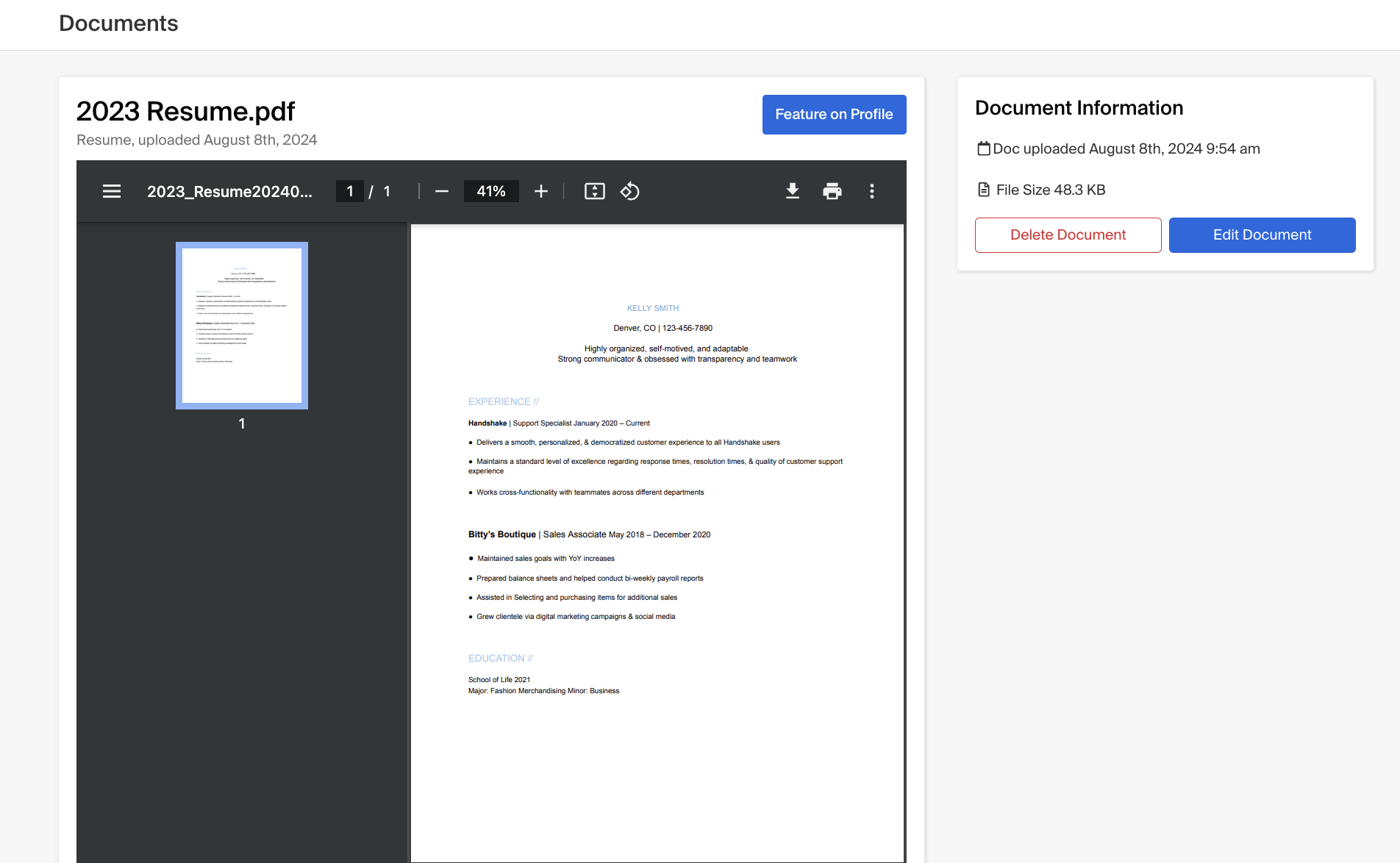 How to Edit or Delete a Document – Handshake Help Center