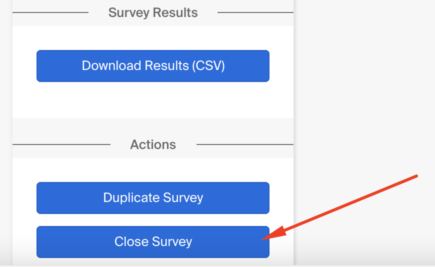 How to Close a Survey – Handshake Help Center