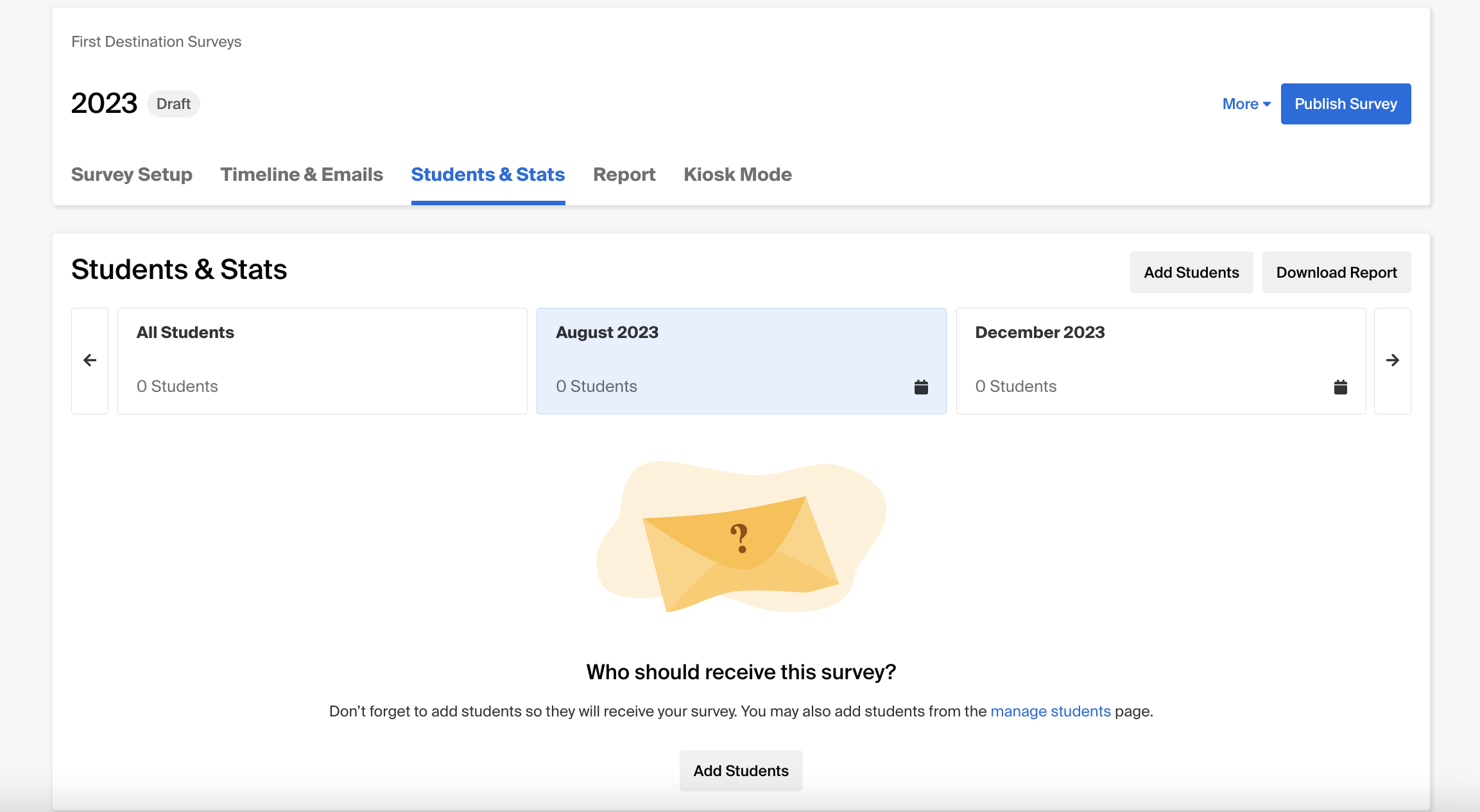 Create a New First Destination Survey – Handshake Help Center
