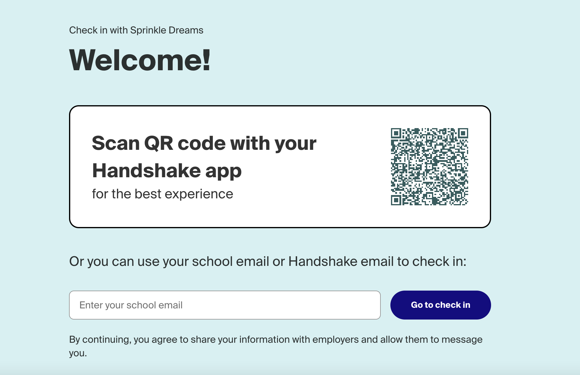 Check-in with an Employer at an Event or Fair – Handshake Help Center