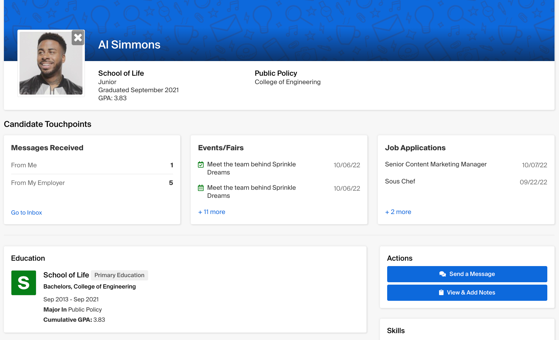 Viewing Student Profiles – Handshake Help Center