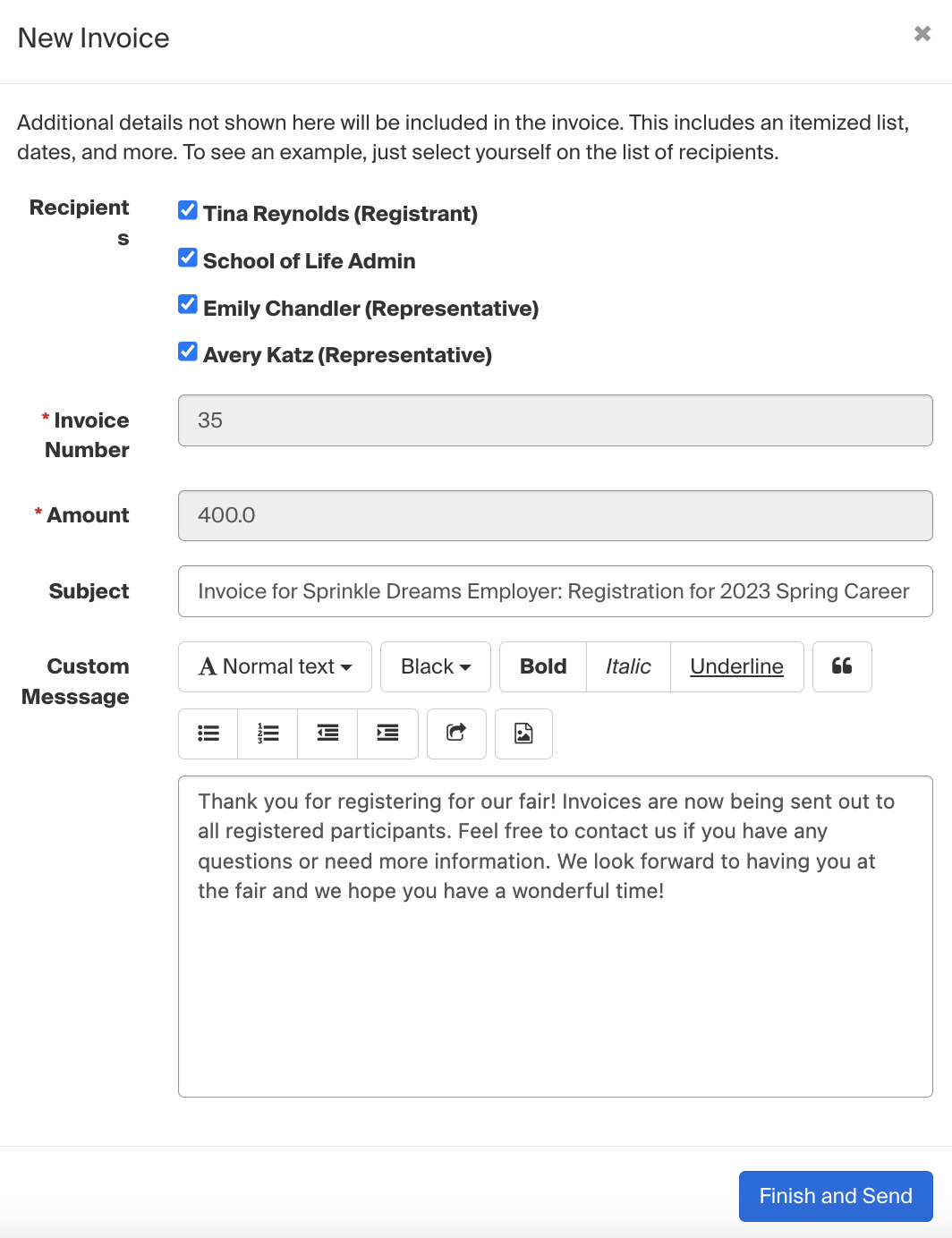 How to Send an Invoice – Handshake Help Center