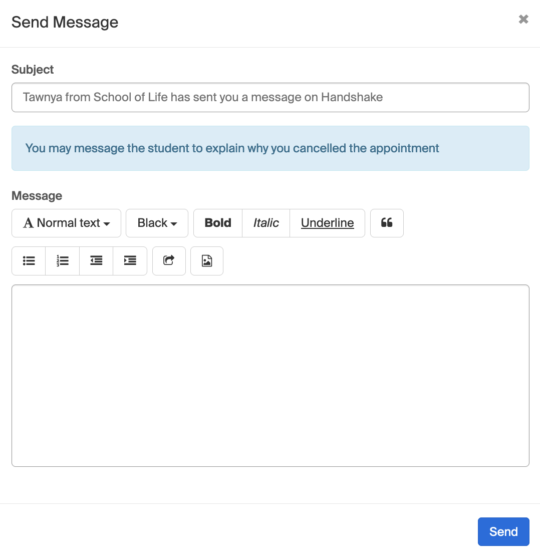 What happens when I decline or cancel an appointment? – Handshake Help ...