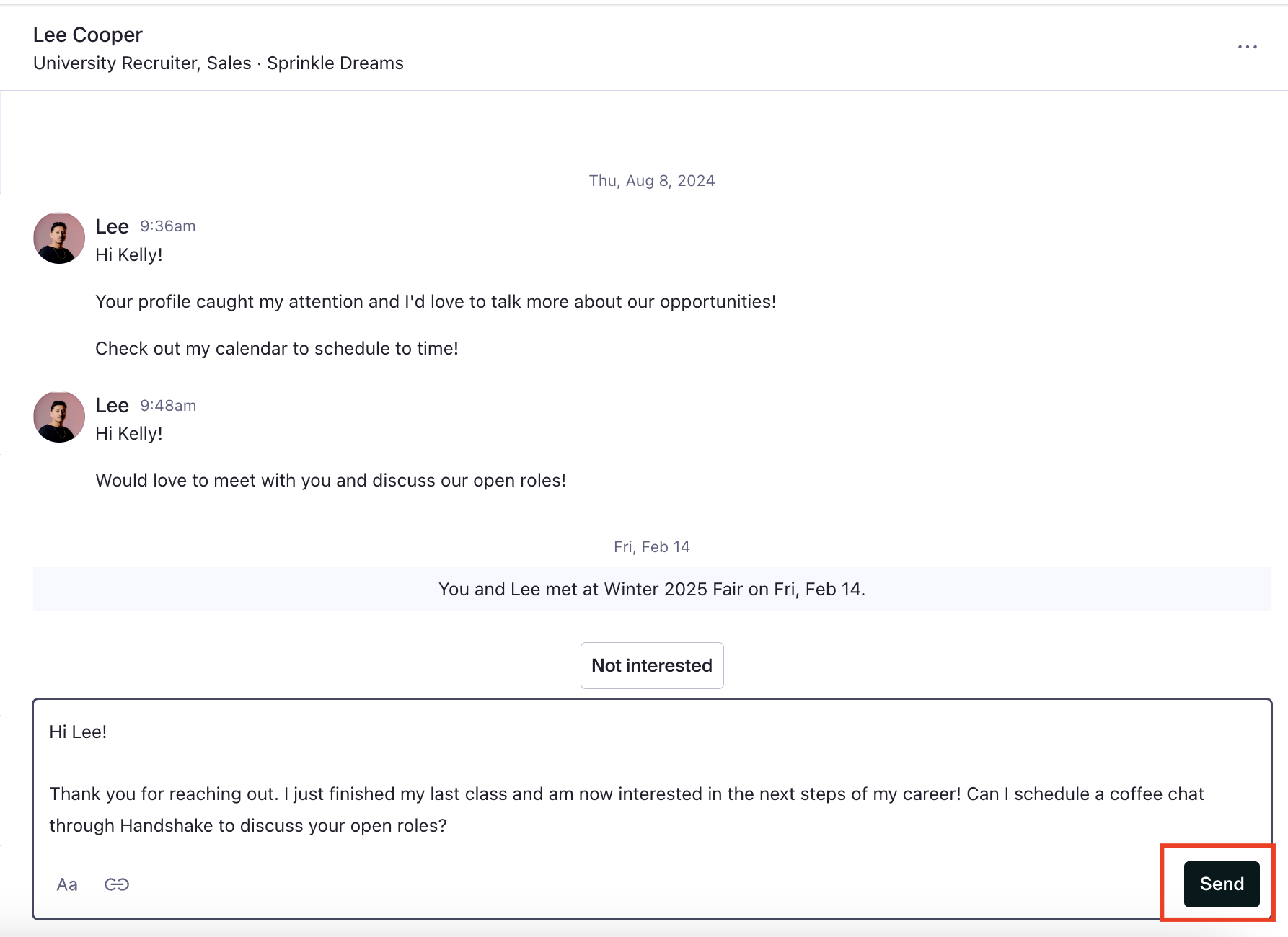 How to Use Messages in Handshake – Handshake Help Centre
