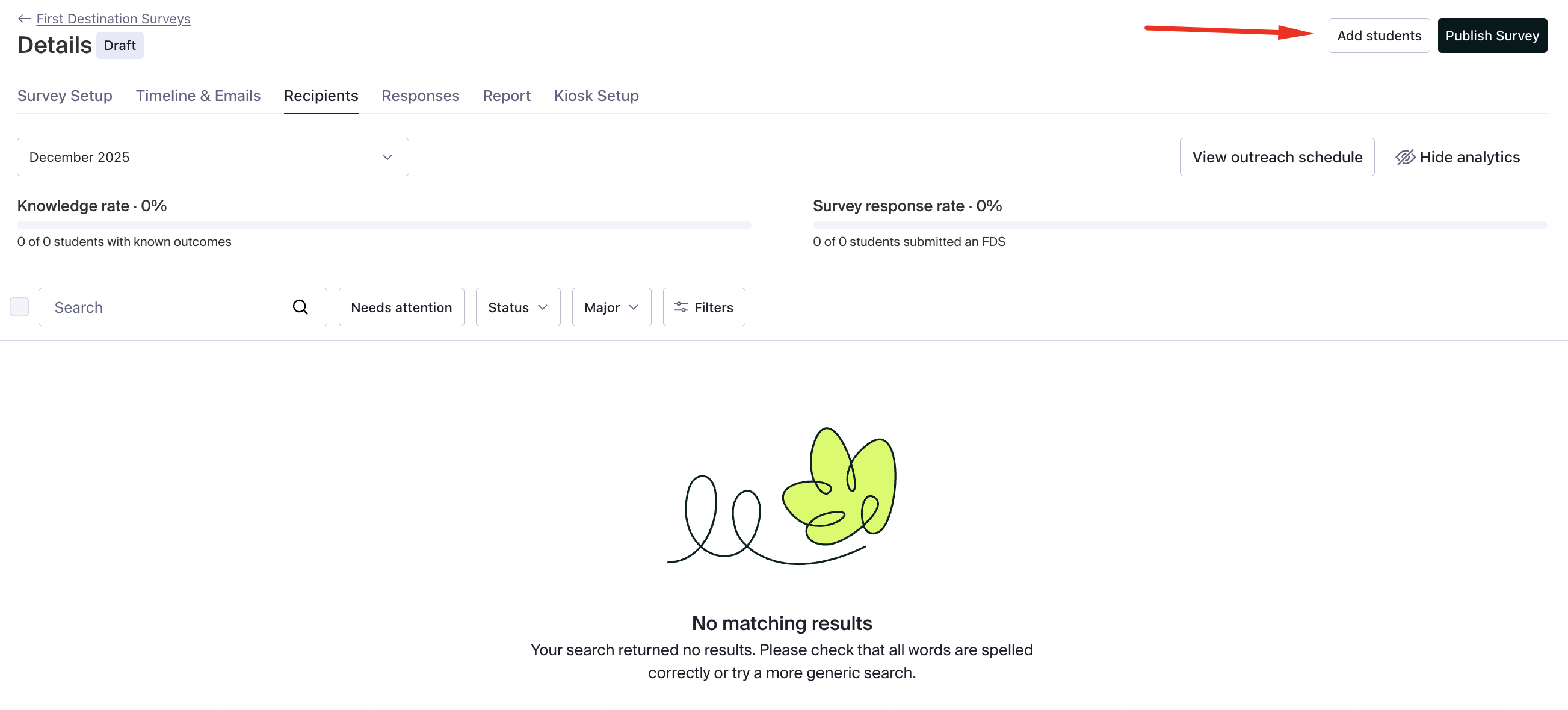 First Destination Survey (FDS) Testing Guide – Handshake Help Center