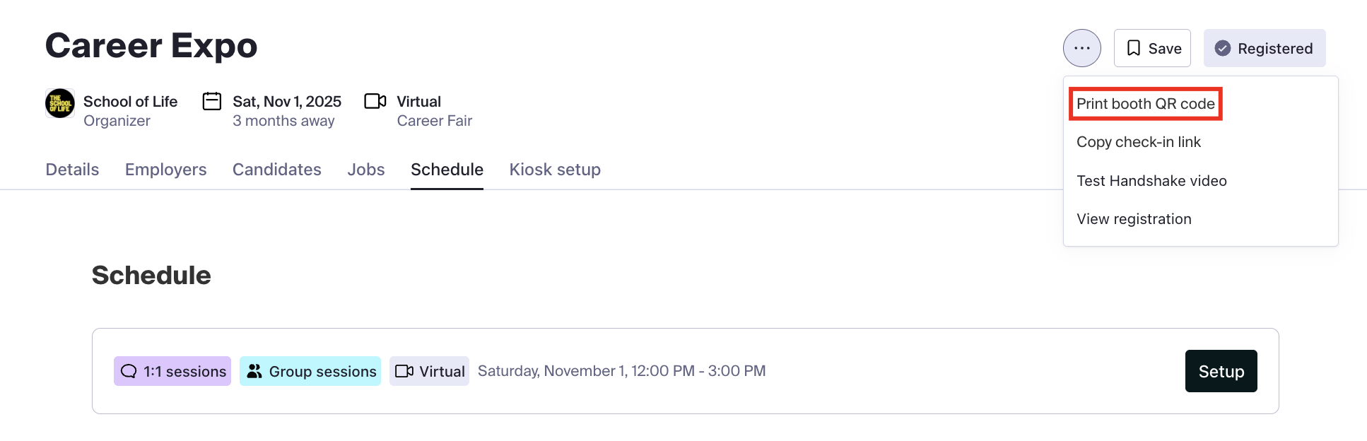 Download an Event or Fair Booth QR Code – Handshake Help Center
