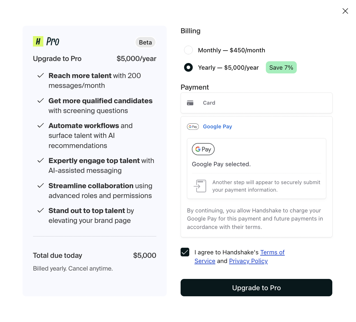 Upgrading to Handshake Pro – Handshake Help Center
