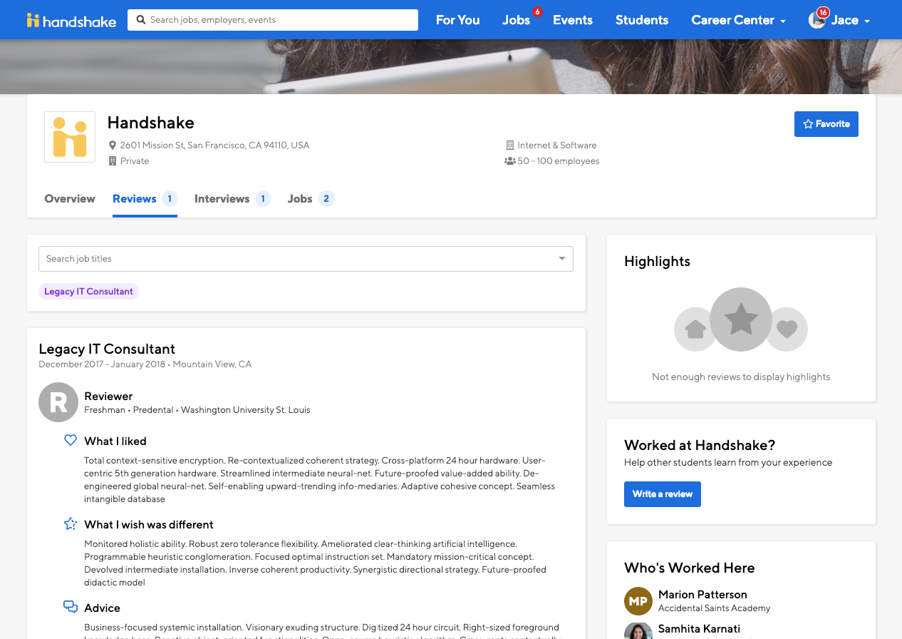 Reviews and Summer Experiences FAQ's – Handshake Help Center