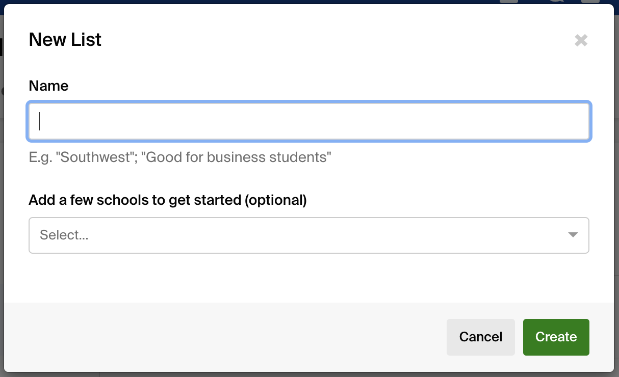 How to Use Institution Lists – Handshake Help Centre