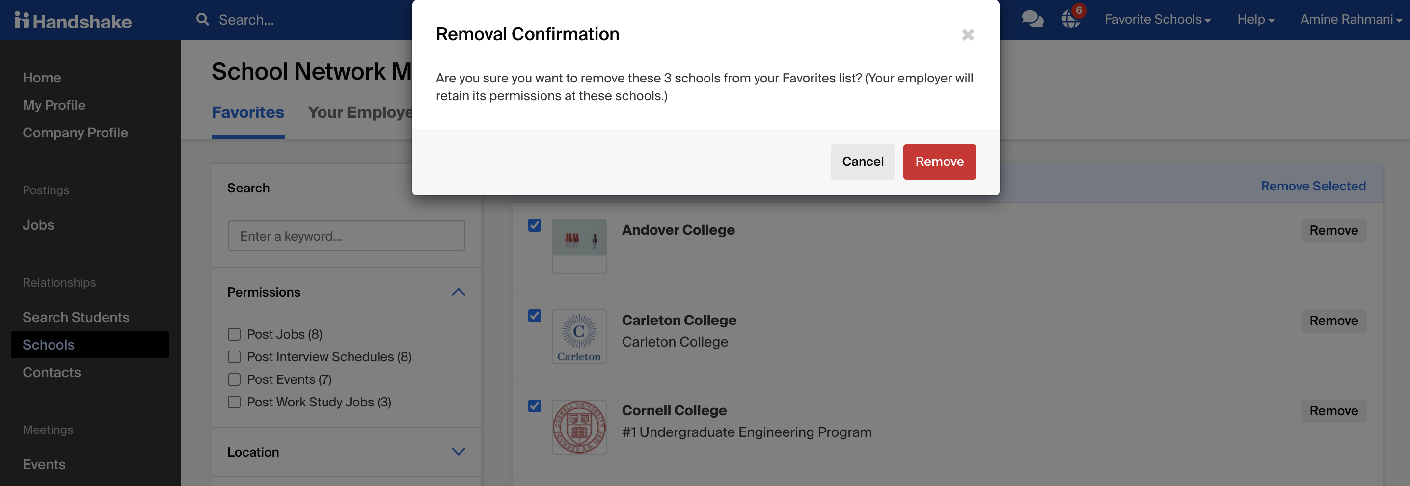 Institution Network Management: Requesting, Adding, and Removing ...