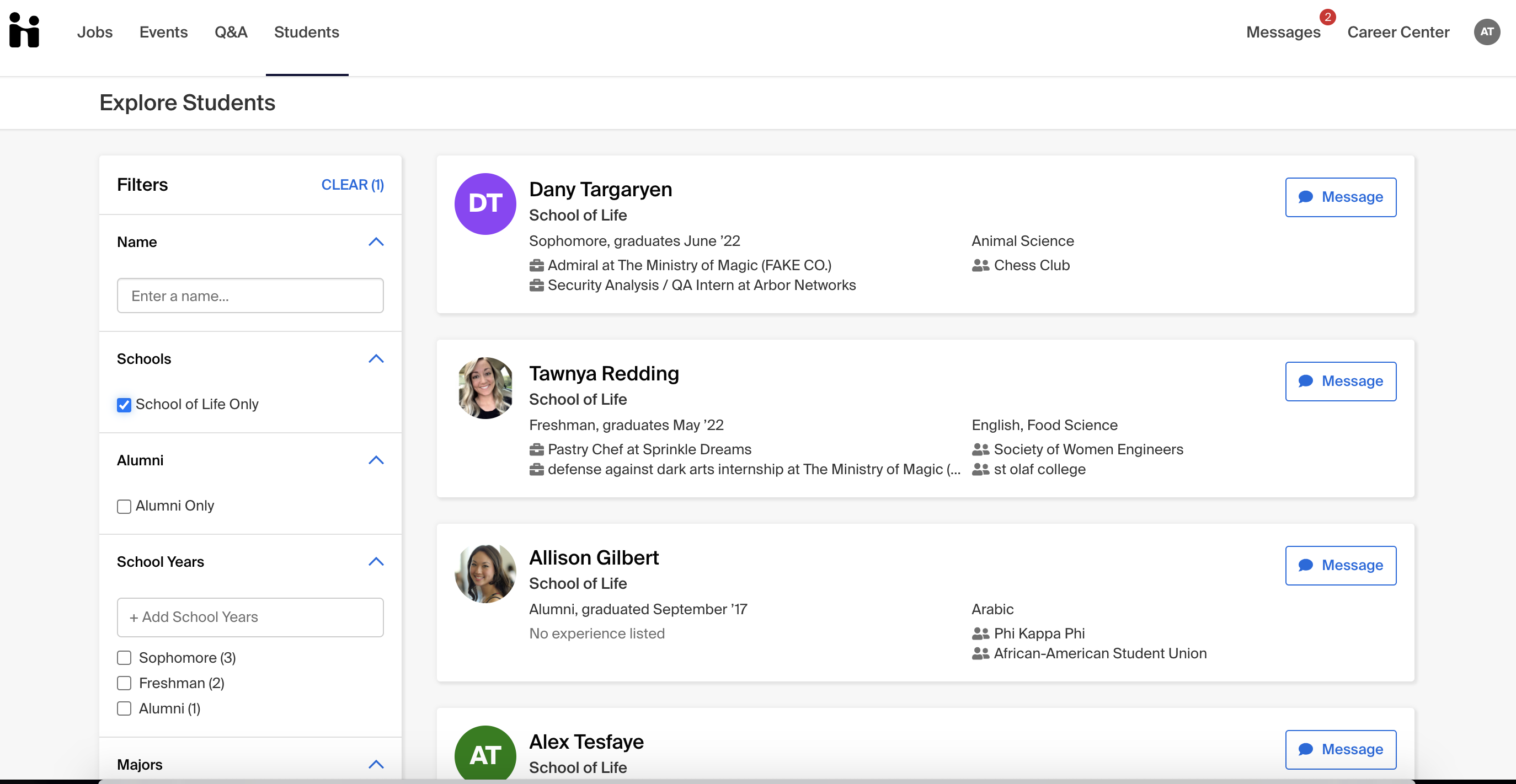 Campus Profiles in Handshake – Handshake Help Center