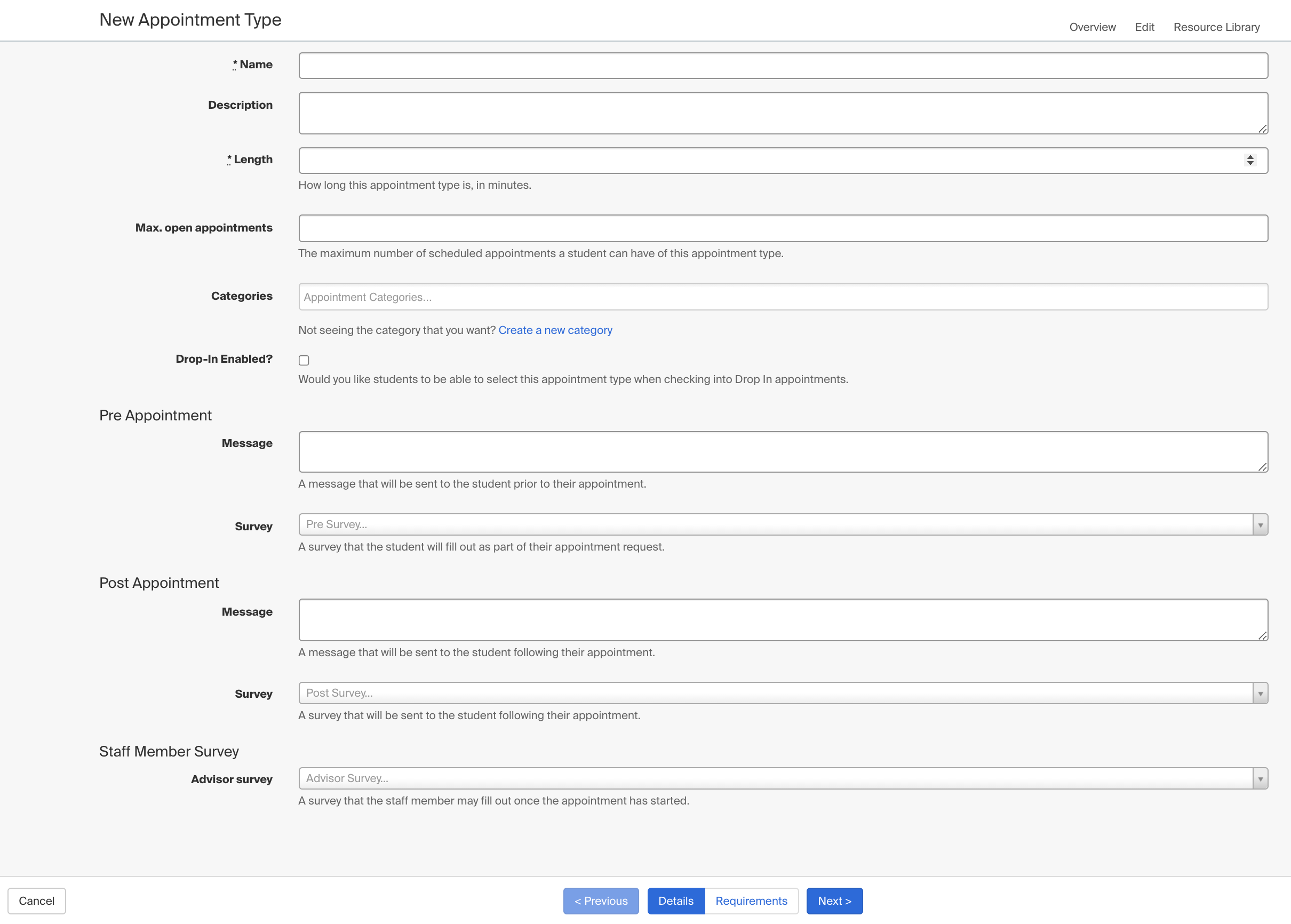 School Settings: Appointment Types – Handshake Help Center