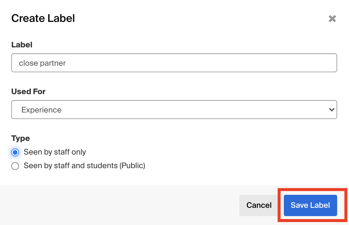 Managing Experiences with Employer Labels – Handshake Help Center