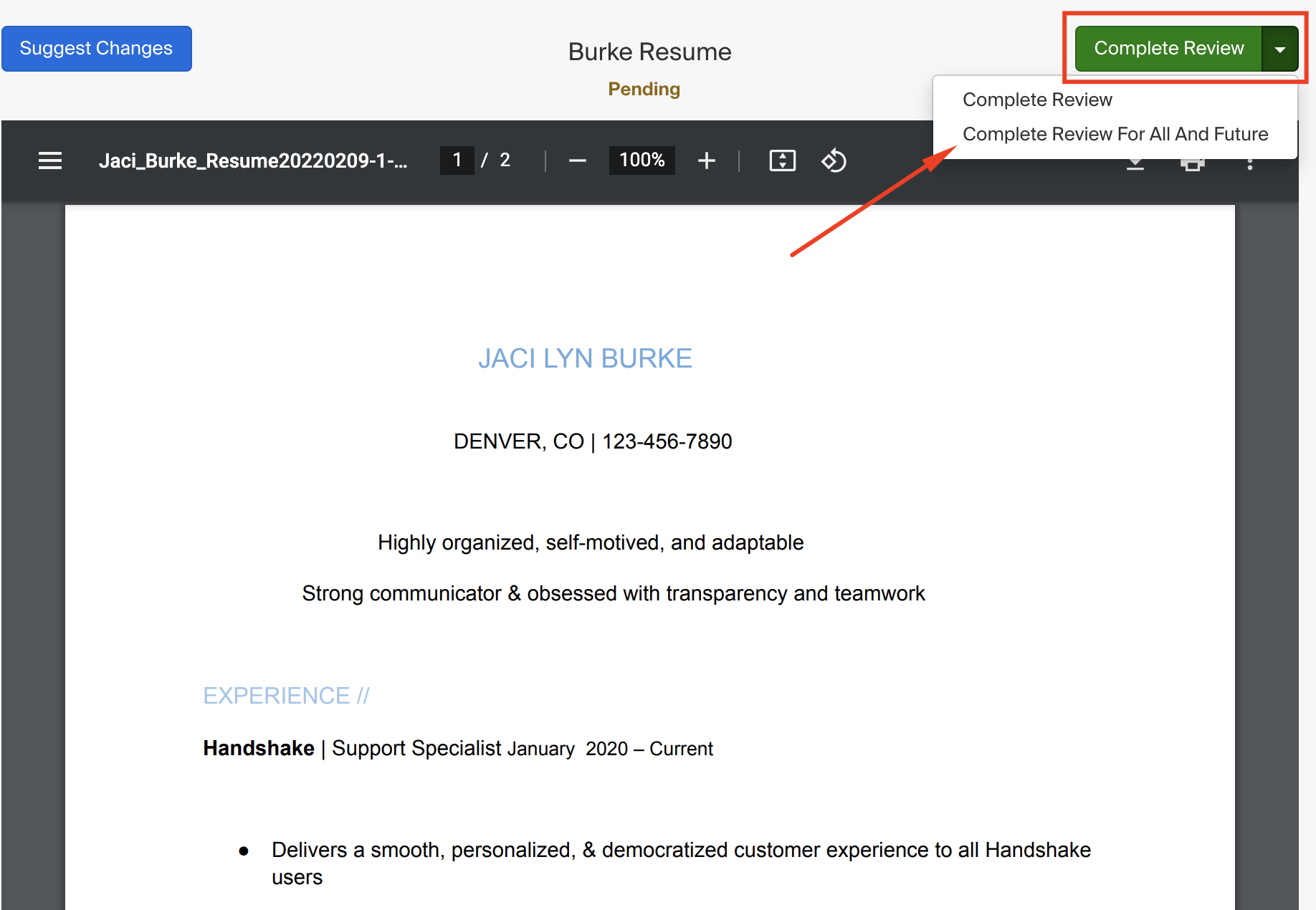 About Document Feedback – Handshake Help Center