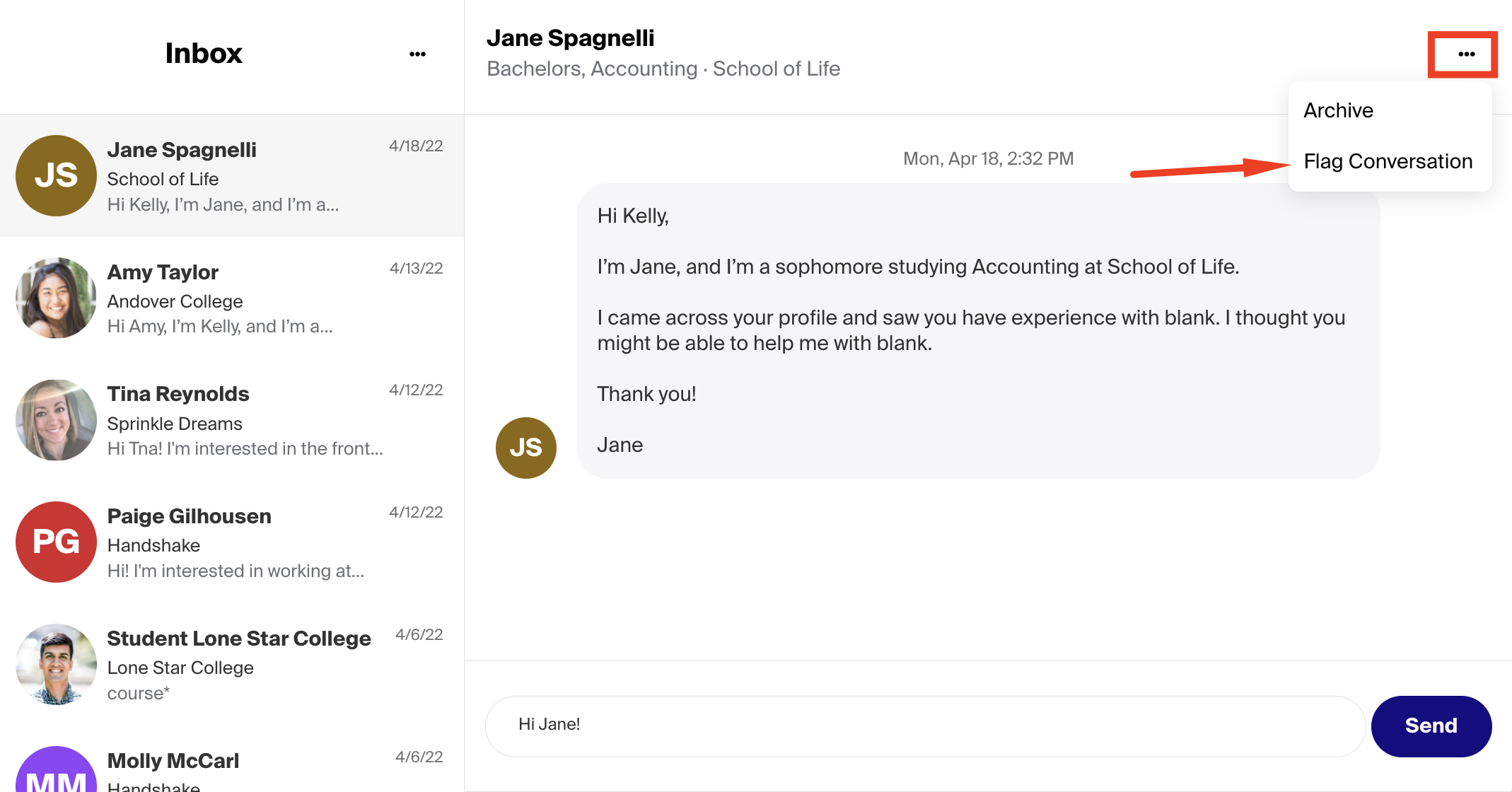 Peer Messaging in Handshake – Handshake Help Center