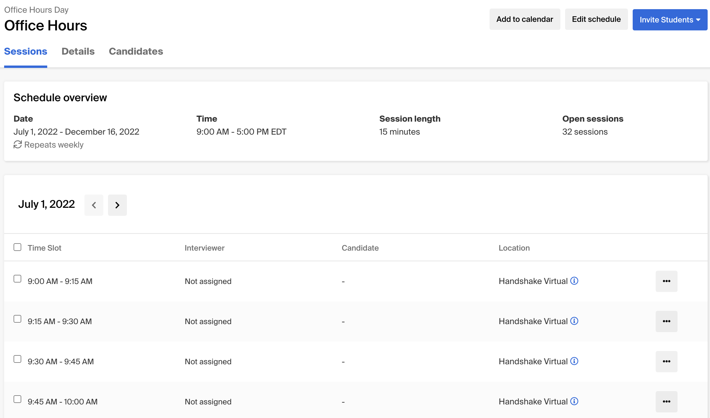 Employer hosted Schedules Create A Schedule Handshake Help Centre