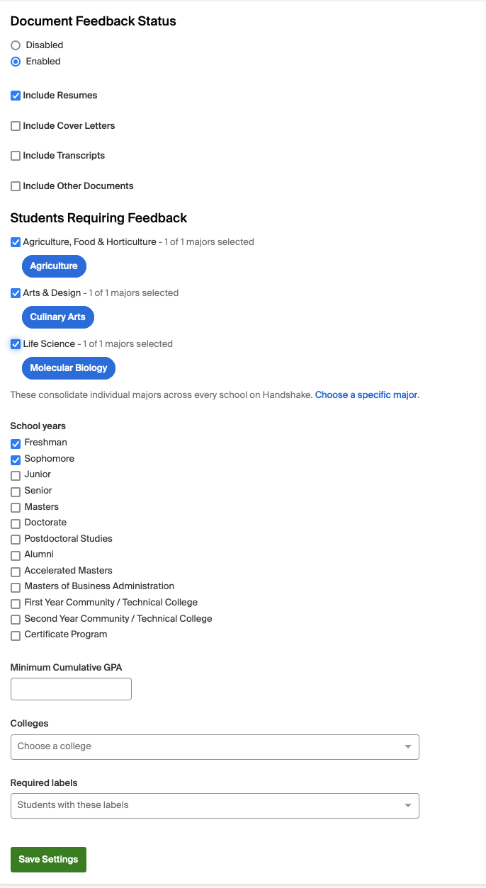 About Document Feedback – Handshake Help Center